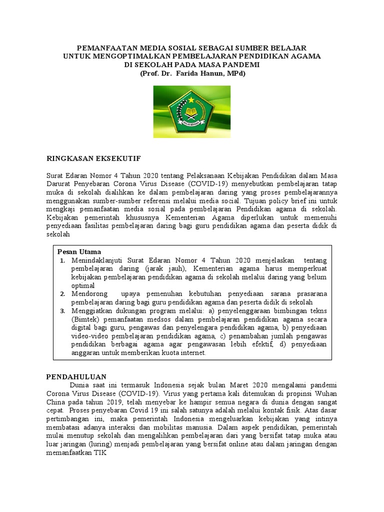 Policy Brief - Bu Farida | PDF
