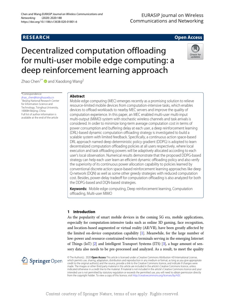 Decentralized Computation Offloading For Multi Use Pdf