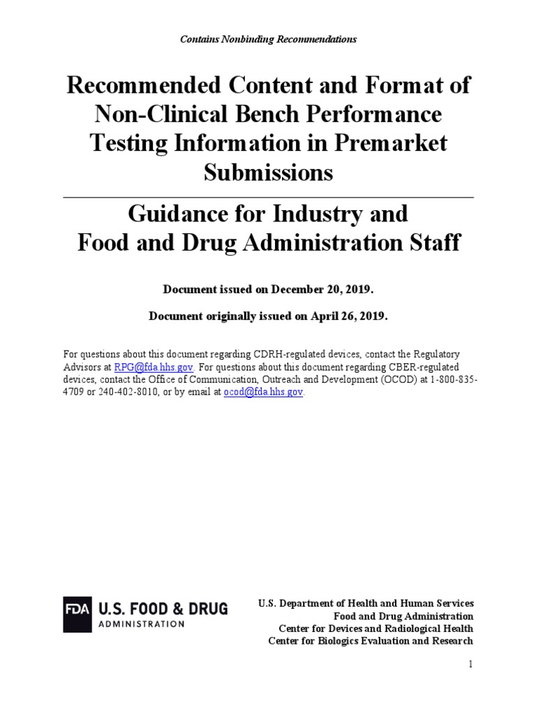 FDA Guidance on Test Report Summaries | PDF | Federal Food | Food And ...