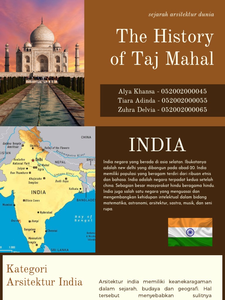 Sejarah dan Arsitektur Taj Mahal | PDF | Perjalanan | Seni