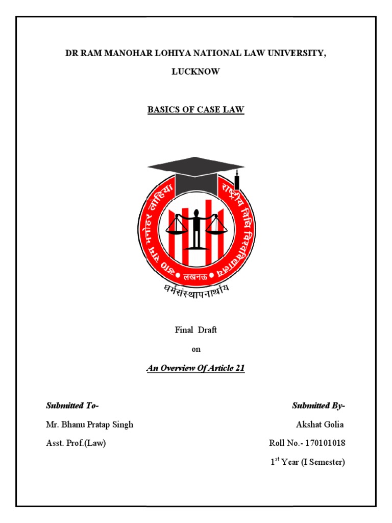 An Overview of Article 21 - Final Draft | PDF | Dignity | Rights