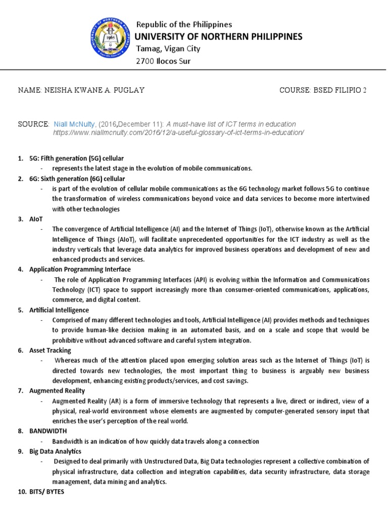 Ict Terms | PDF | Computers | Technology & Engineering