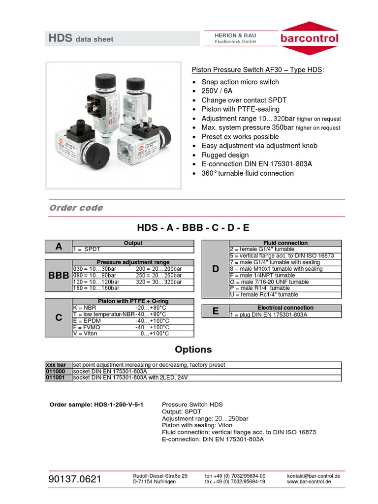 Datasheet HDS | PDF | Switch | Building Engineering