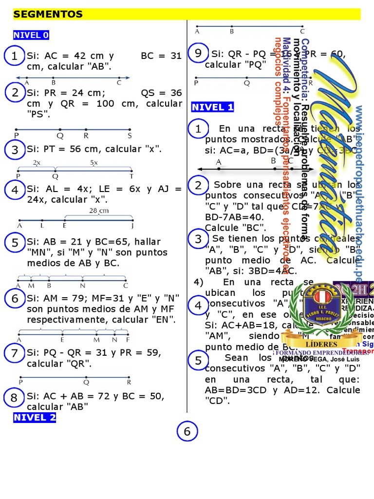 SEGMENTOS | PDF | Geometría | Matemáticas
