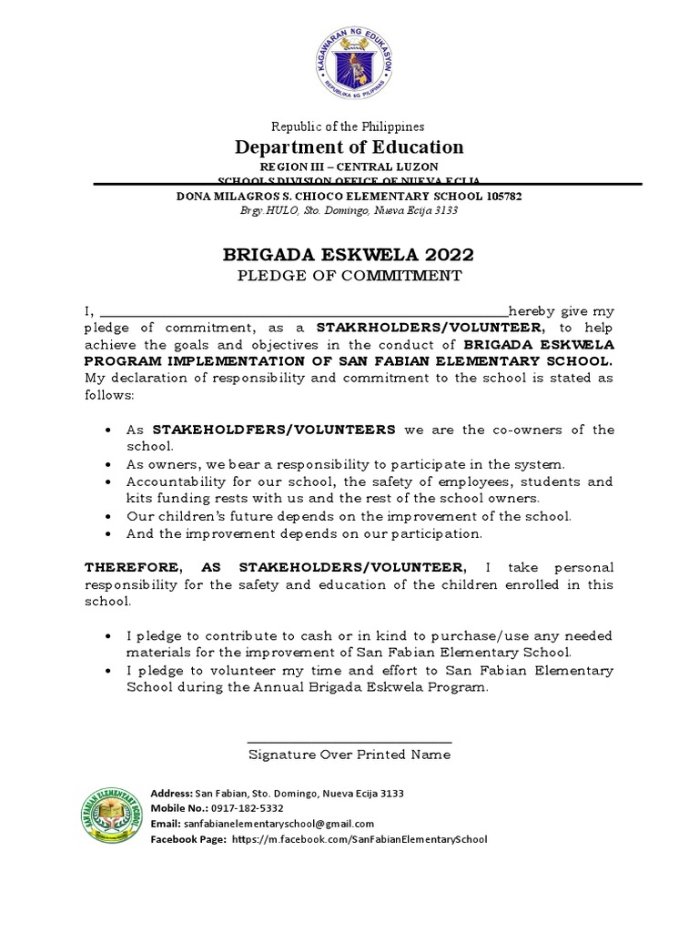 Pledge of Commitment | PDF