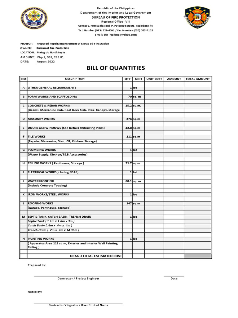 Supplemental Bid Bulletin On BOQ Form | PDF | Building Technology | Architectural Elements