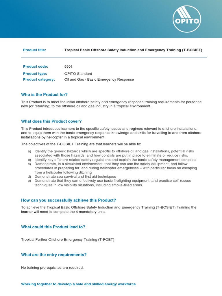 TBOSIET Product Specification | PDF | Occupational Safety And Health ...