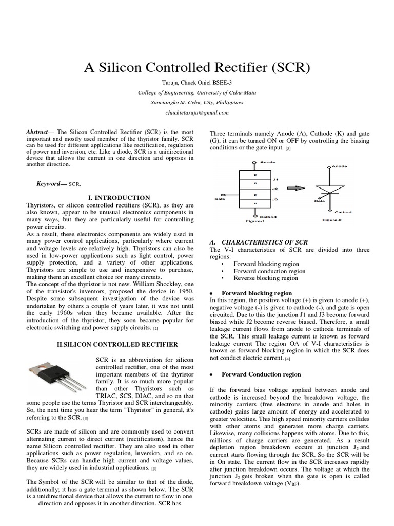 Ece321 Acitvity 1 SCR-1 | PDF