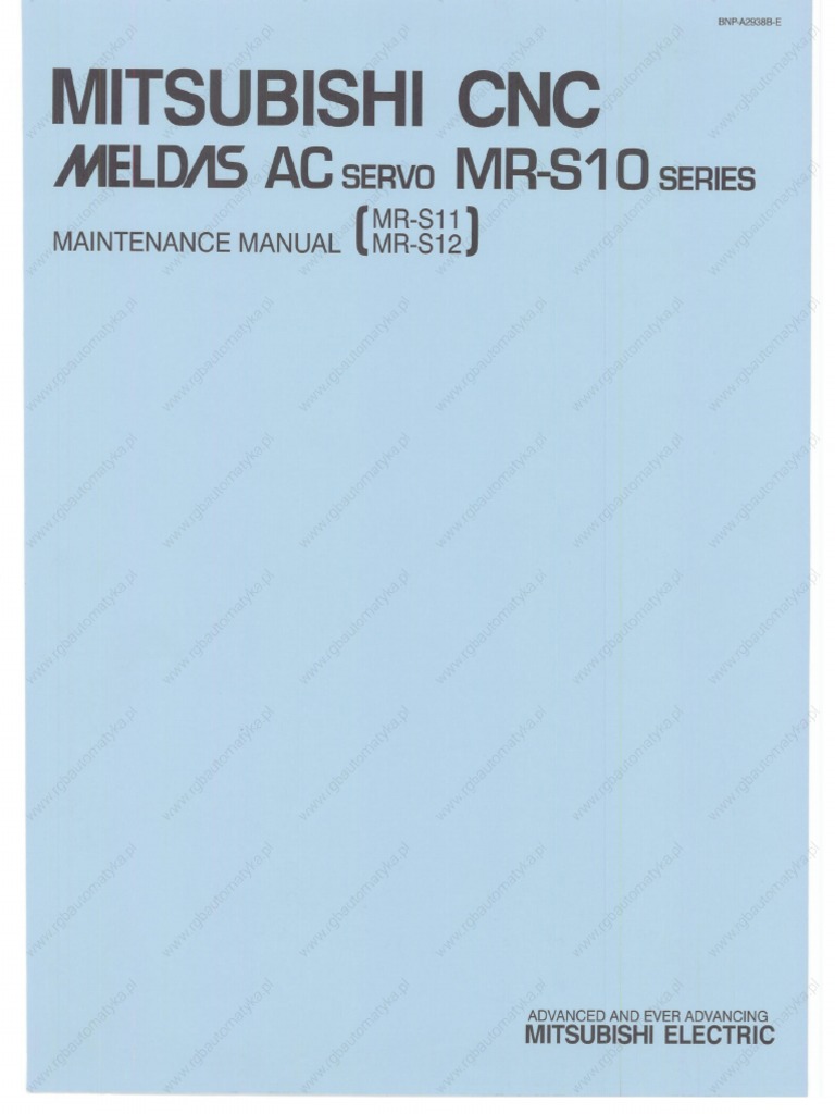 MR S11 300 E01 Meldas Ac Servo Drive Mitsubishi Manual | PDF