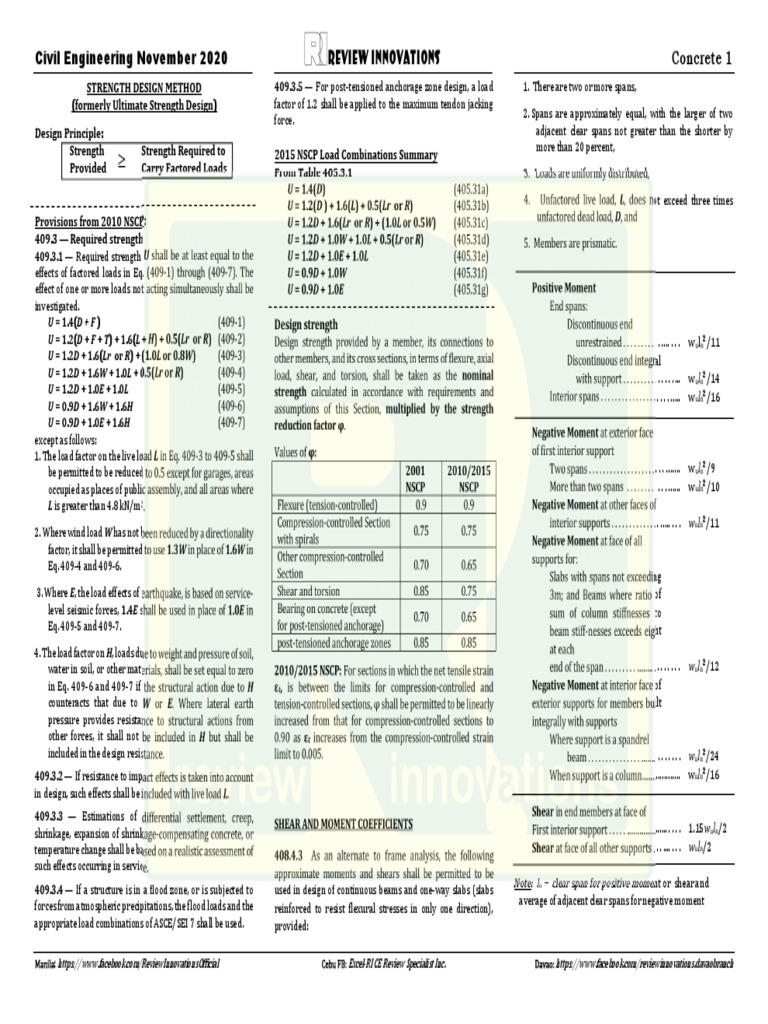 CE Board Nov 2020 - RCD - Set 1 | PDF