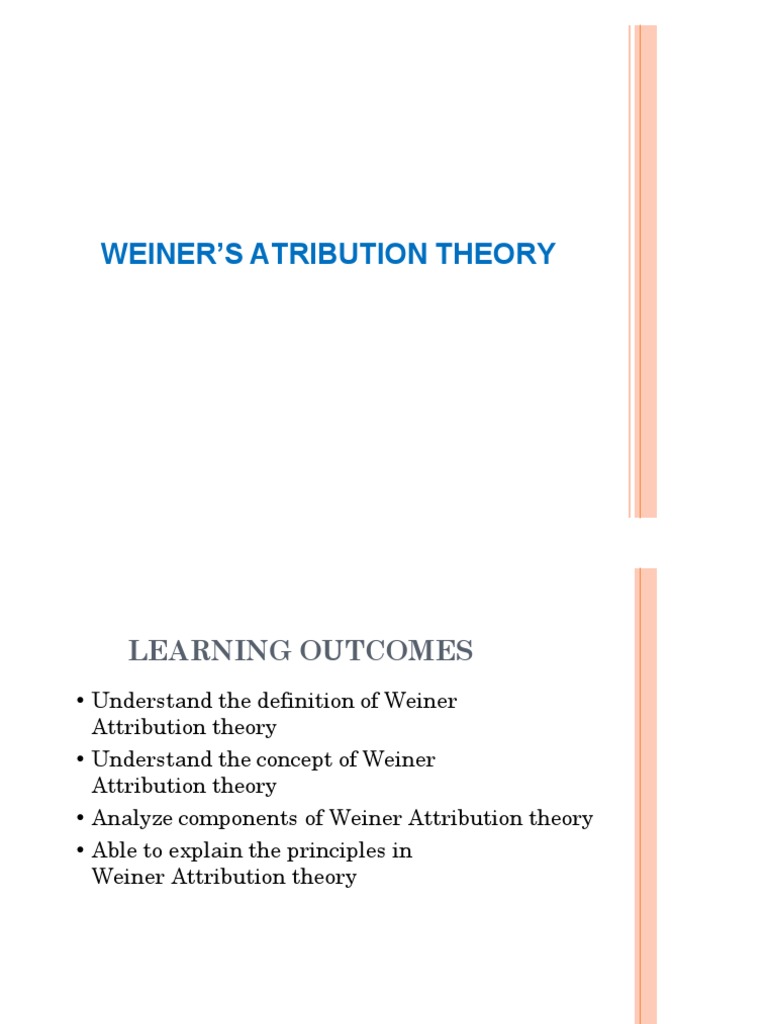 Weiner Attribution Theory PDF | PDF