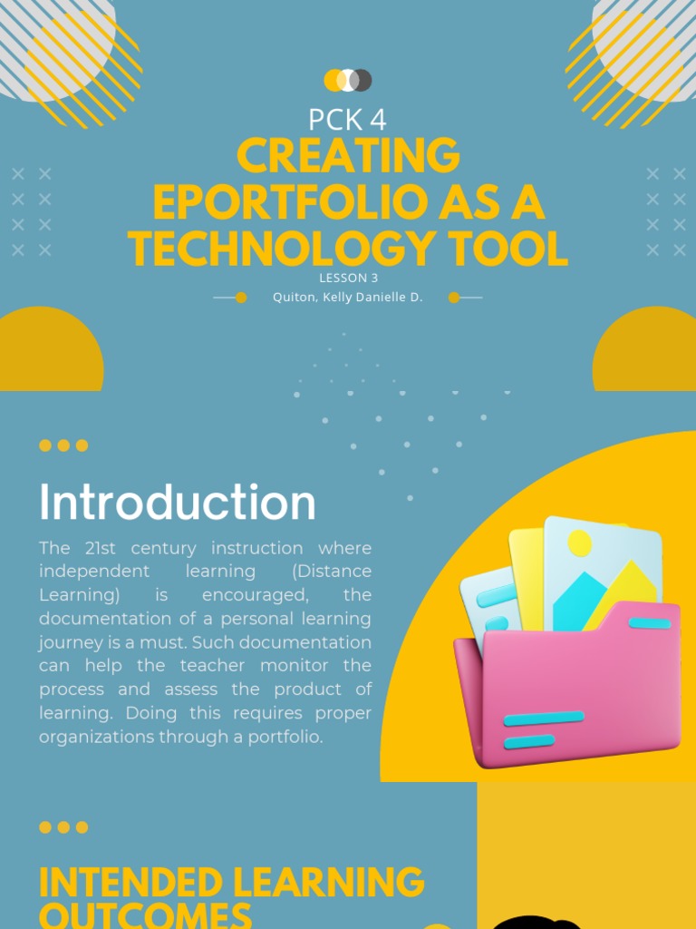 Lesson 3 Creating EPortfolio As A Technology Tool | PDF | Rubric ... Lesson 3 Creating EPortfolio As A Technology Tool | PDF | Rubric ...