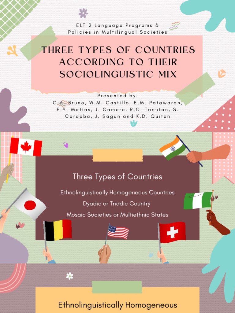3 Types of Countries According To Their Sociolinguistic Mix | PDF