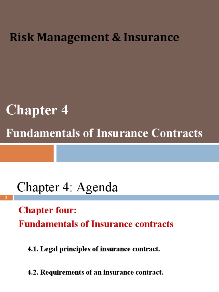 Legal Principles of Insurance Contracts | PDF | Indemnity | Insurance