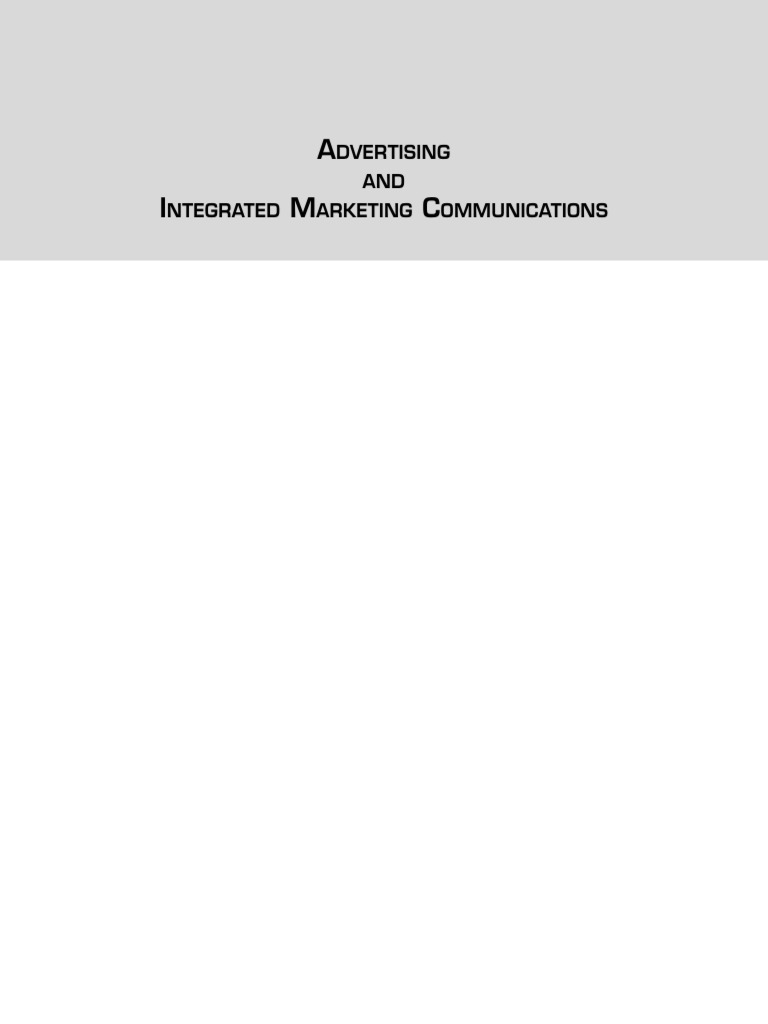 IMC Textbook | PDF | Marketing Communications | Marketing