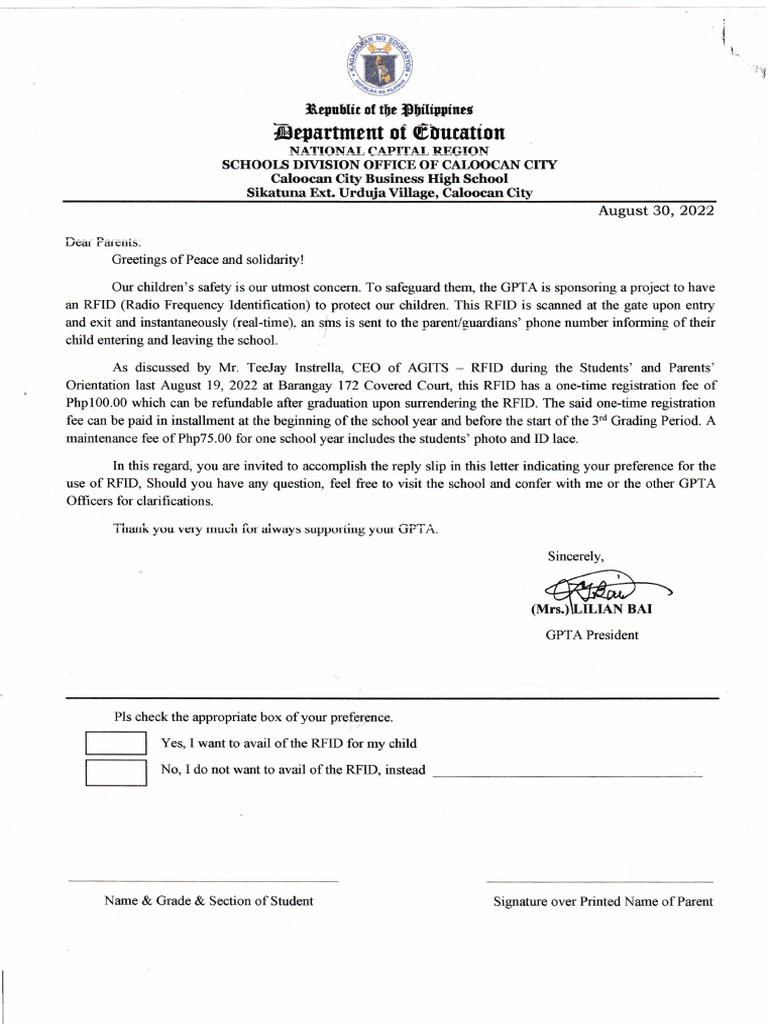 RFID Letter | PDF | Surveillance | Privacy