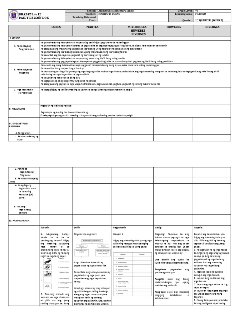 DLL Filipino 6 q1 w7 | PDF
