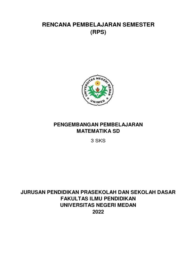 Rps Pengembangan Pembelajaran MTK SD | PDF