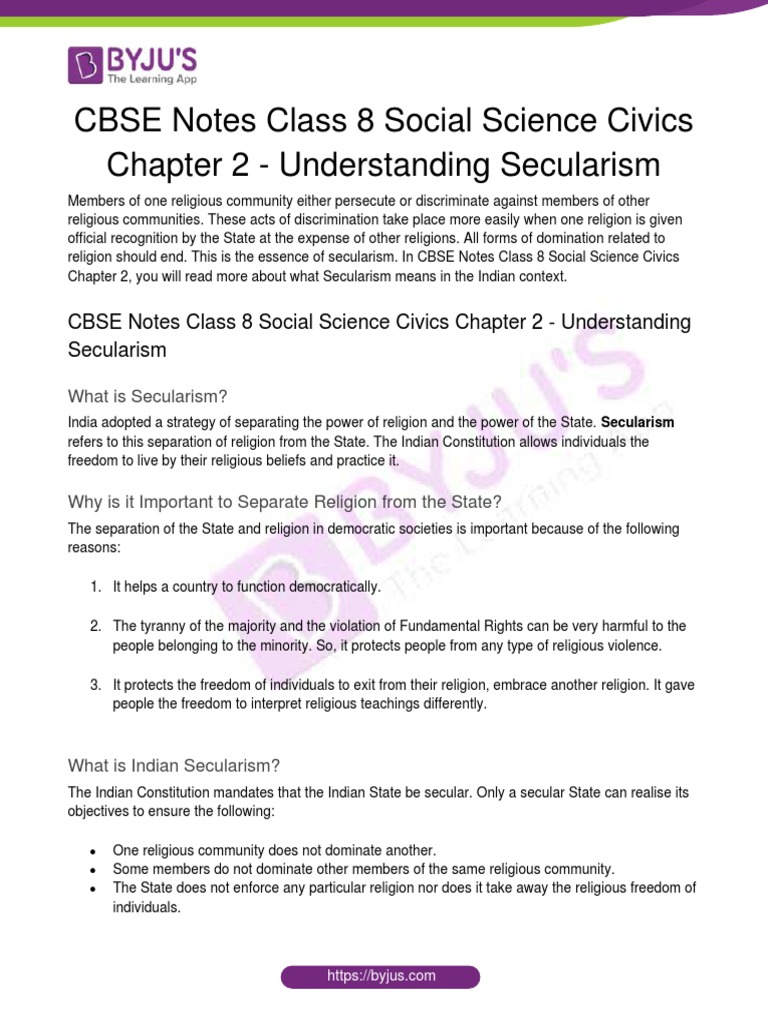 Civics Chapter 2 Notes | PDF