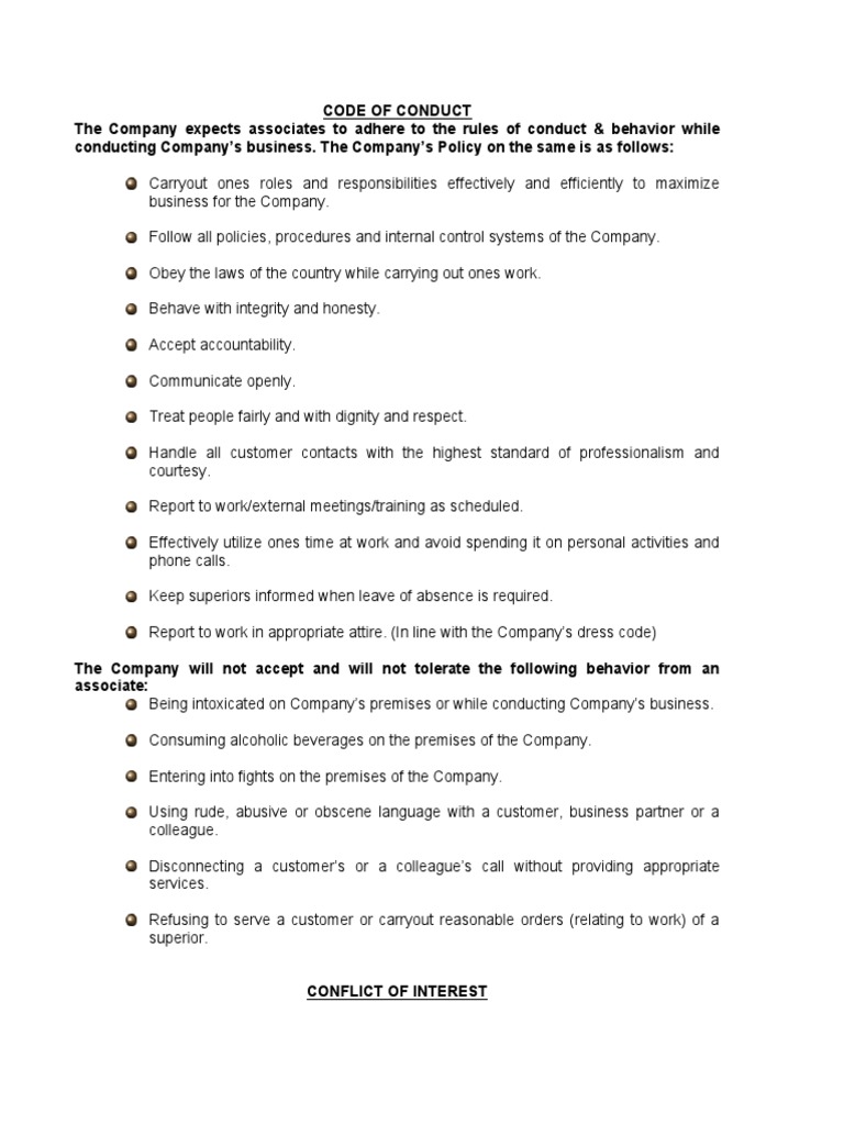 Company Manual | PDF | Recruitment | Bribery