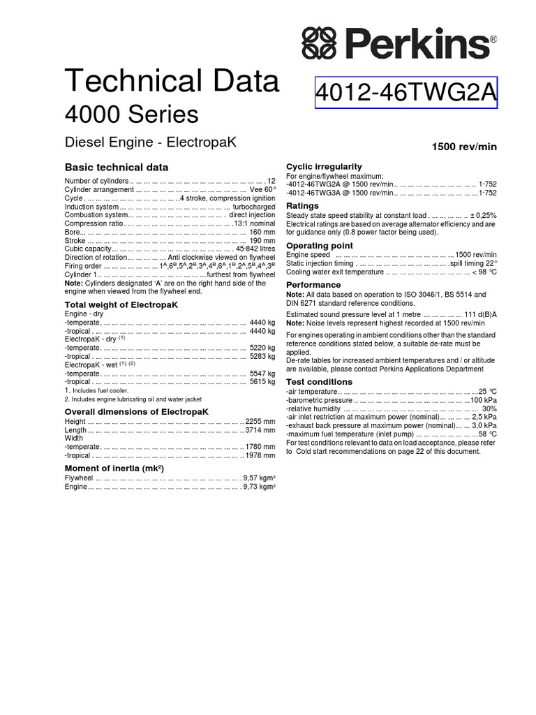 Perkins 4012 - 46twg2a Briz Motors | PDF | Turbocharger | Diesel Engine