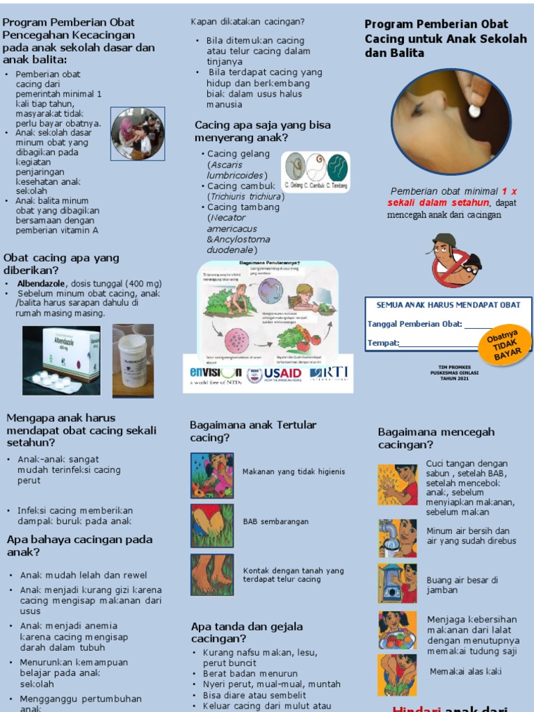 1 Leaflet Kecacingan PDF | PDF