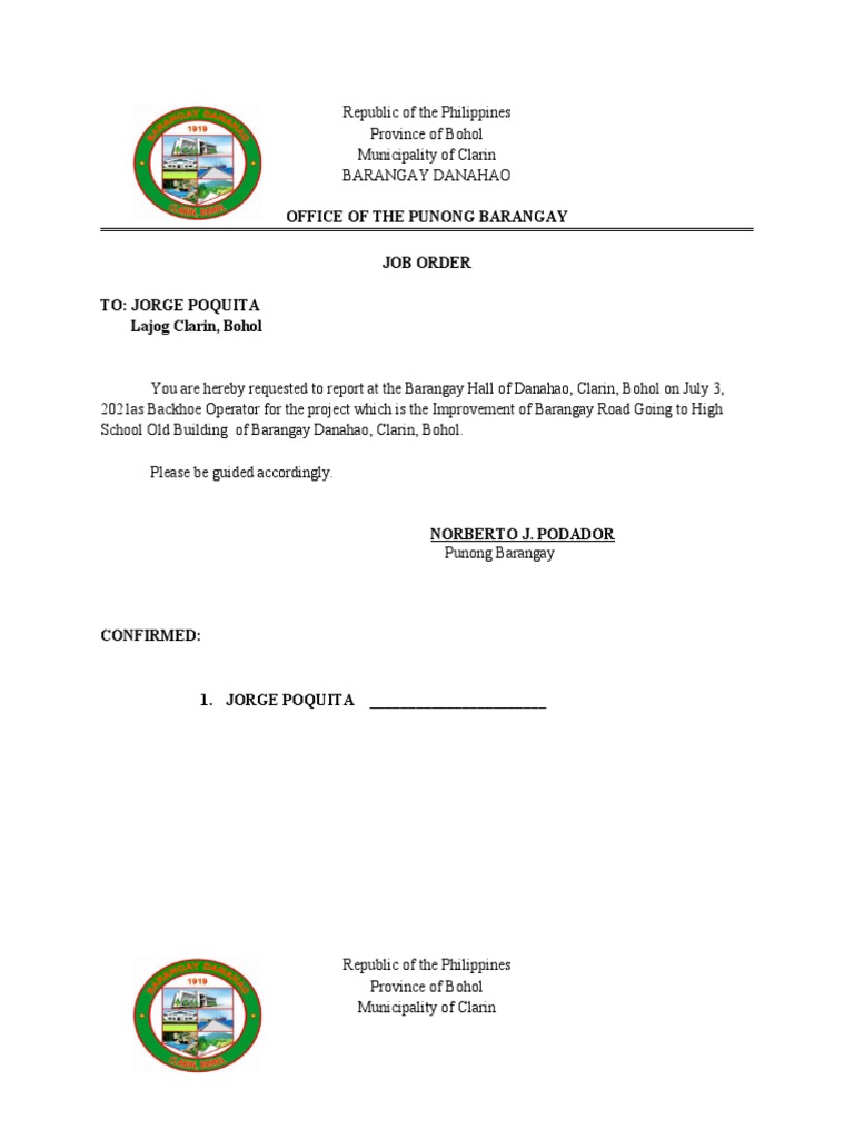Job Order | PDF
