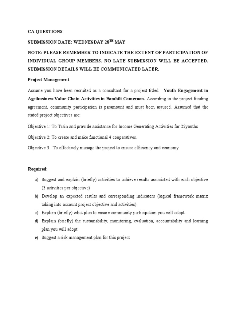 Advanced Project Management Assignment GRP 6 | PDF | Microfinance | Poverty
