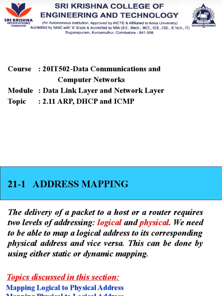 Arp Dhcp Icmp Pdf Ip Address Internet Protocol Suite