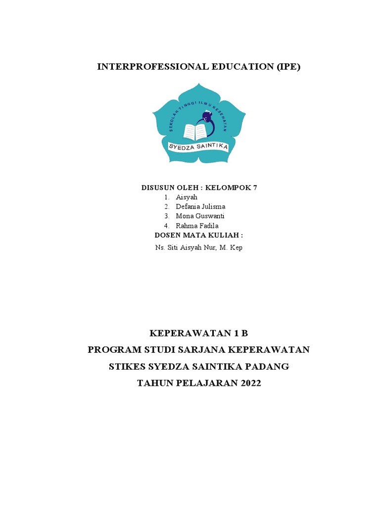 Makalah Interprofessional Education Stikes Syedza Saintika | PDF