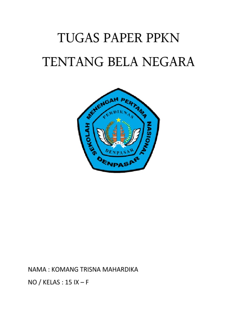 Tugas Paper PPKN Tentang Bela Negara | PDF