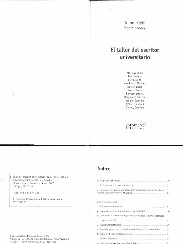 El Taller Del Escritor Universitario | PDF