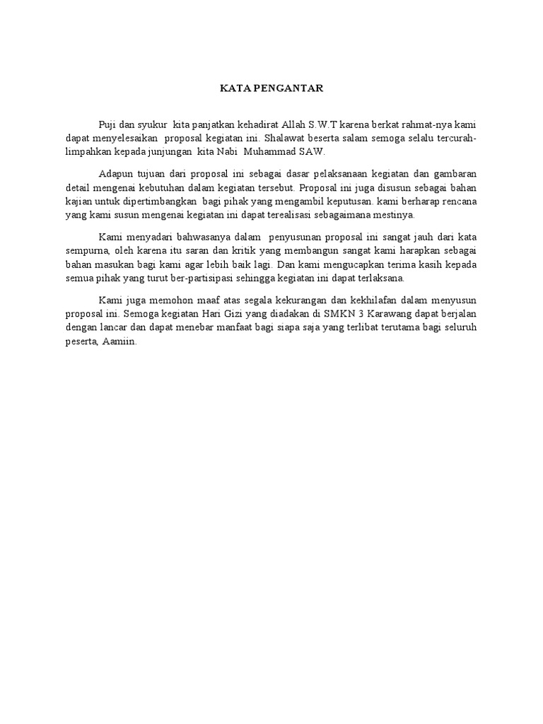 Proposal Hari Gizi-1 | PDF