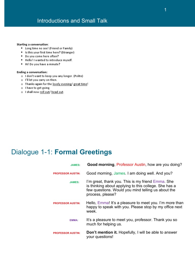 English Club Materials - Introductions & Small Talks | PDF | Stress ...