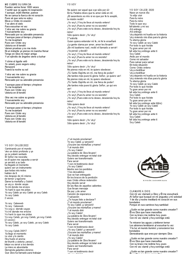 Caleb Cancionero | Descargar gratis PDF | Cristo (título) | Amor