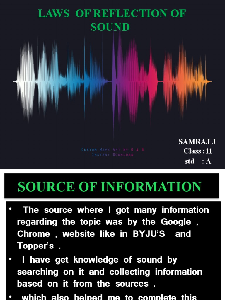 Laws of Reflection Ofsound | PDF | Sound | Sonar