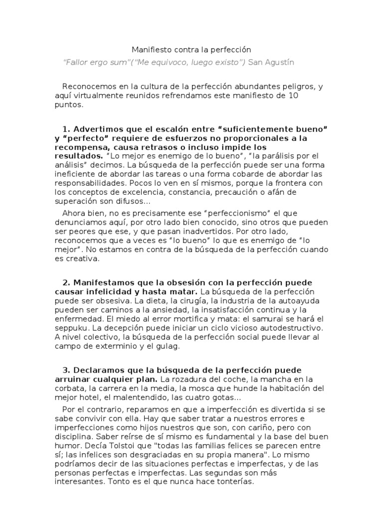 "Fallor Ergo Sum" ("Me Equivoco, Luego Existo") San Agustín | PDF ...