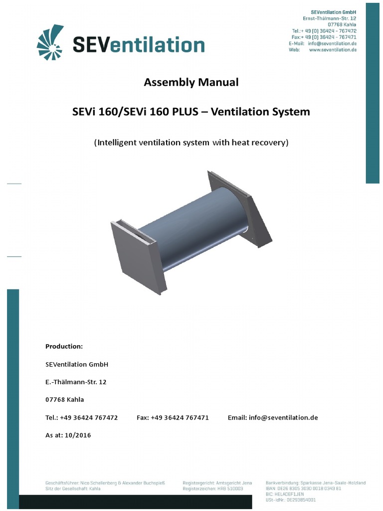 SEVi 160 Assembly Manual | PDF | Door | Wall