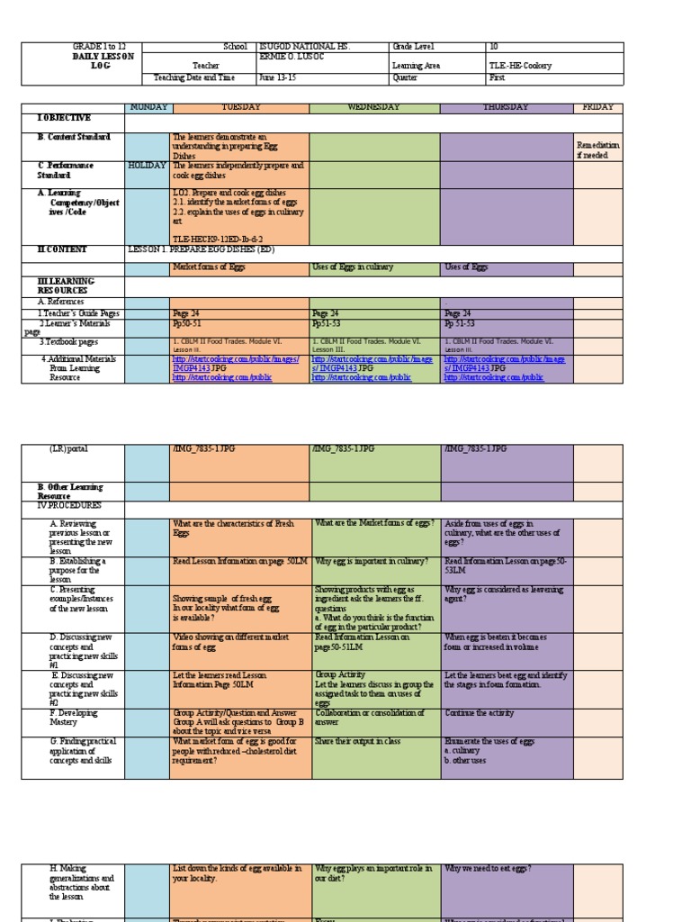 cookery-g10-1st-quarter-week-2 | PDF | Learning | Cognition