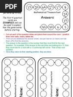 Mathematical Treasure Hunt | PDF