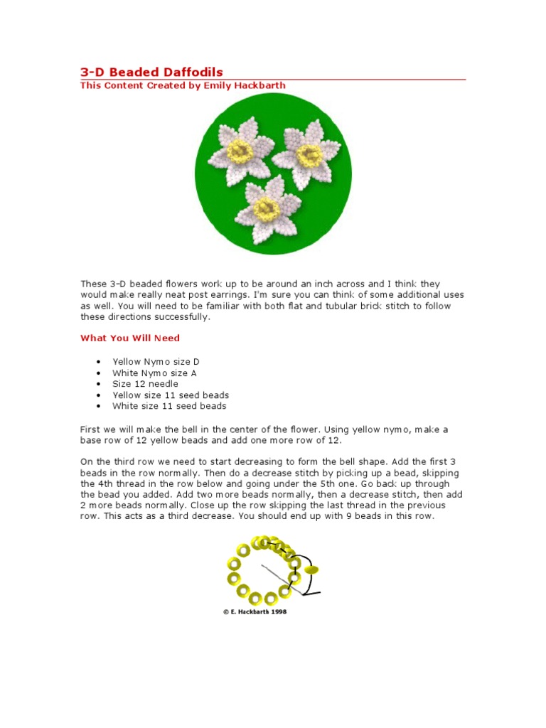 Daffodil | PDF | Textiles | Handicrafts