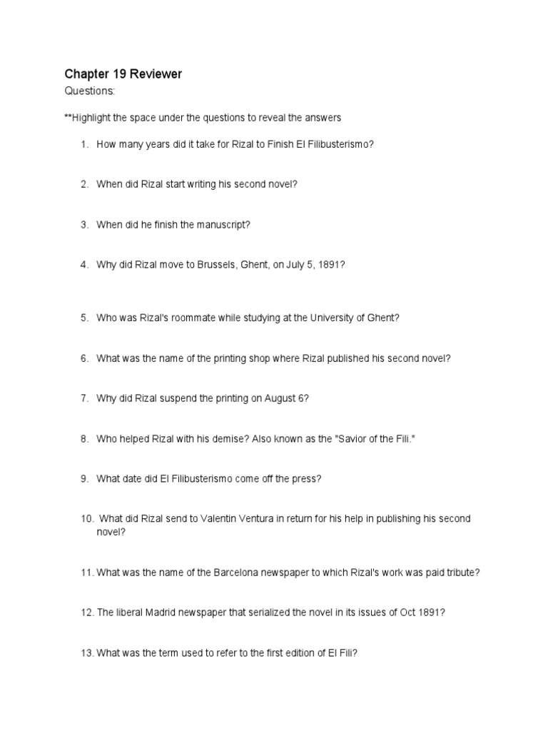 Chapter 19-20 Reviewer | PDF | Philippines