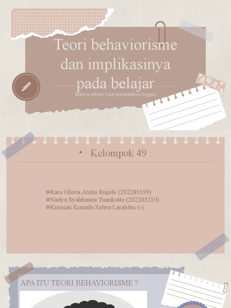 Teori Behaviorisme dalam Pembelajaran | PDF