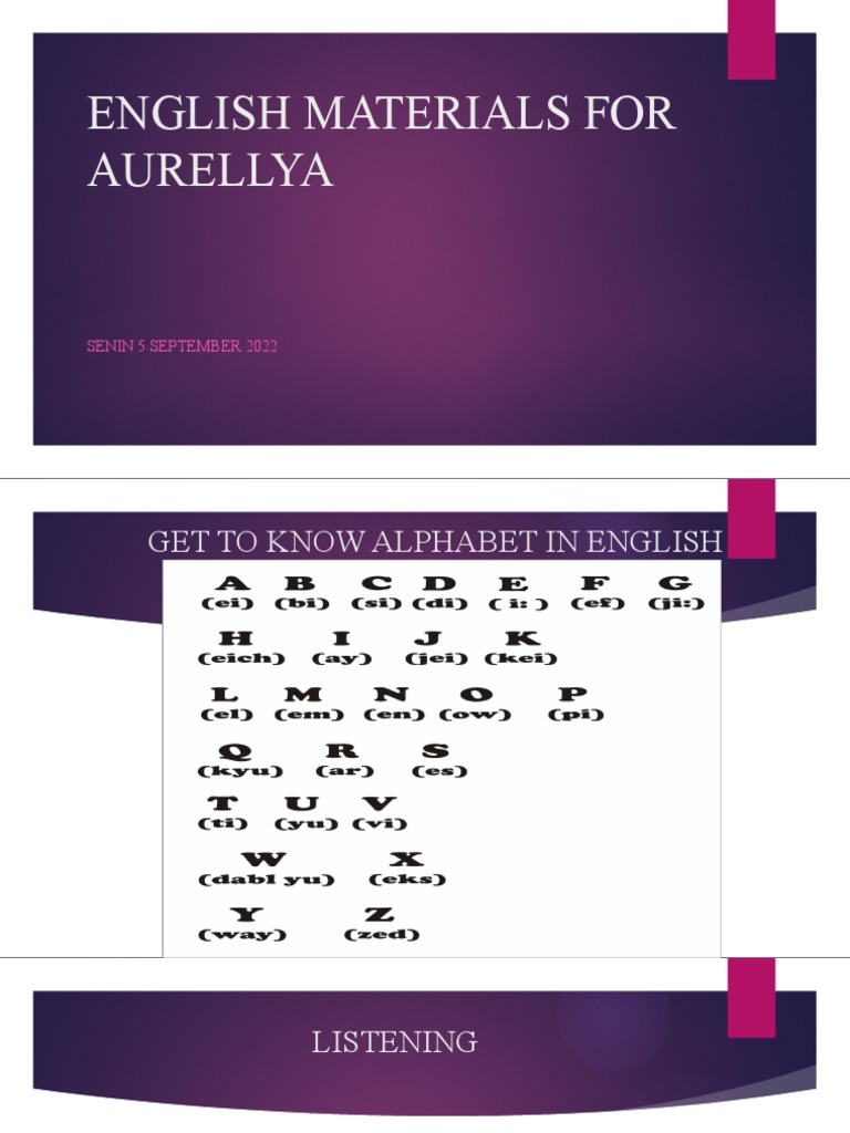 English Materials For Aurellya | PDF