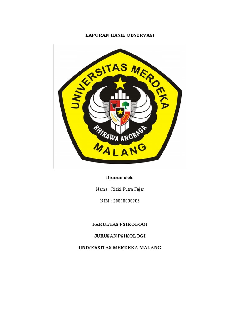 Rizki Putra Fajar - 20090000203 - Laporan Hasil Observasi | PDF
