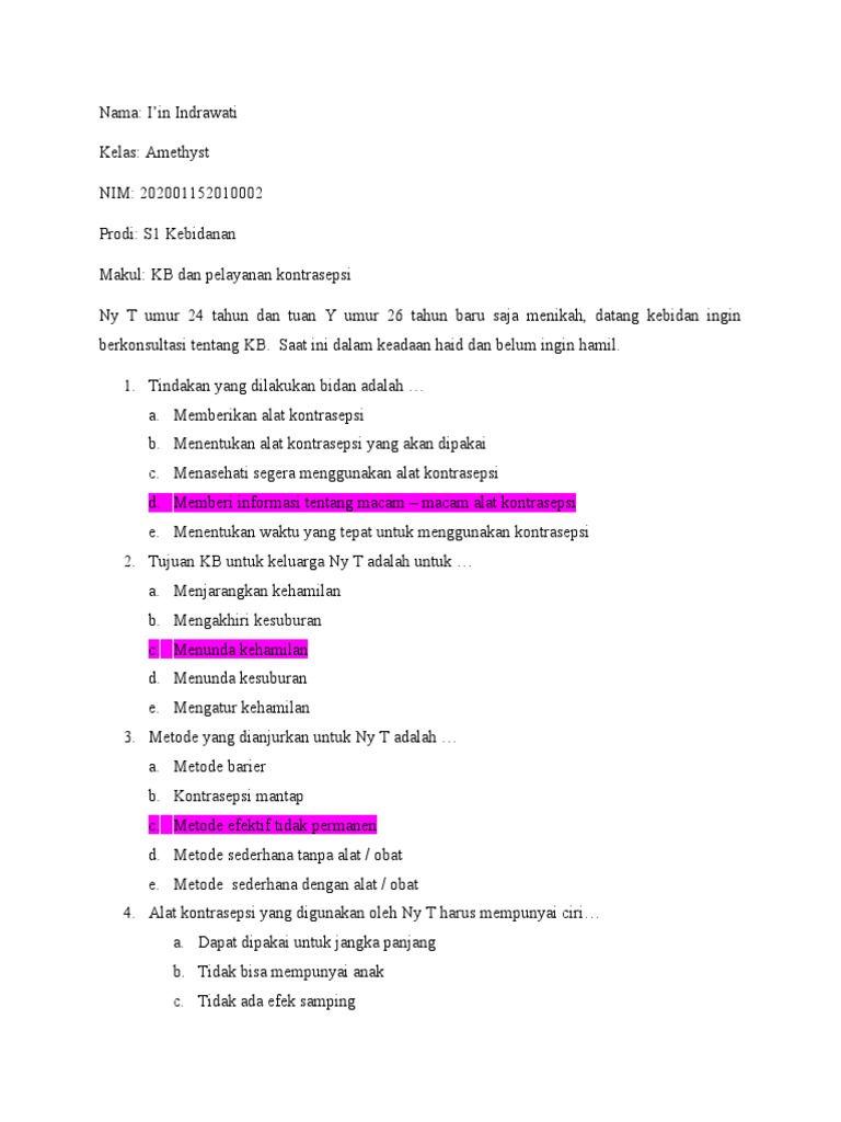 Soal Kasus KB | PDF | Pengembangan Diri | Sains & Matematika