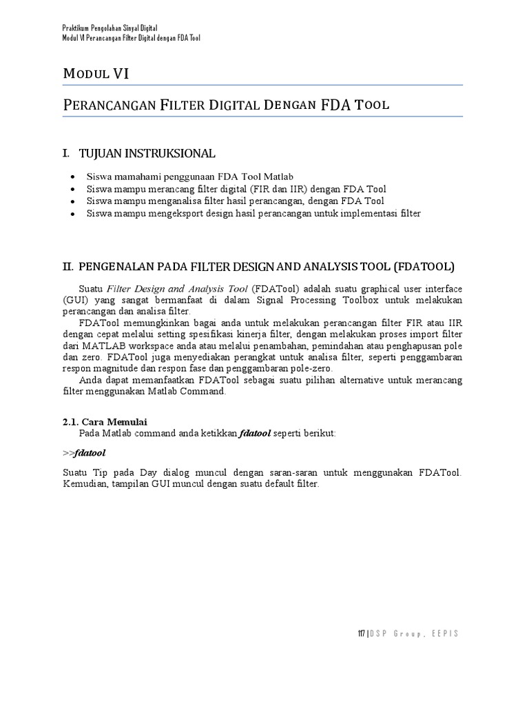Rancang Filter Digital dengan FDA Tool | PDF | Bisnis | Teknologi ...