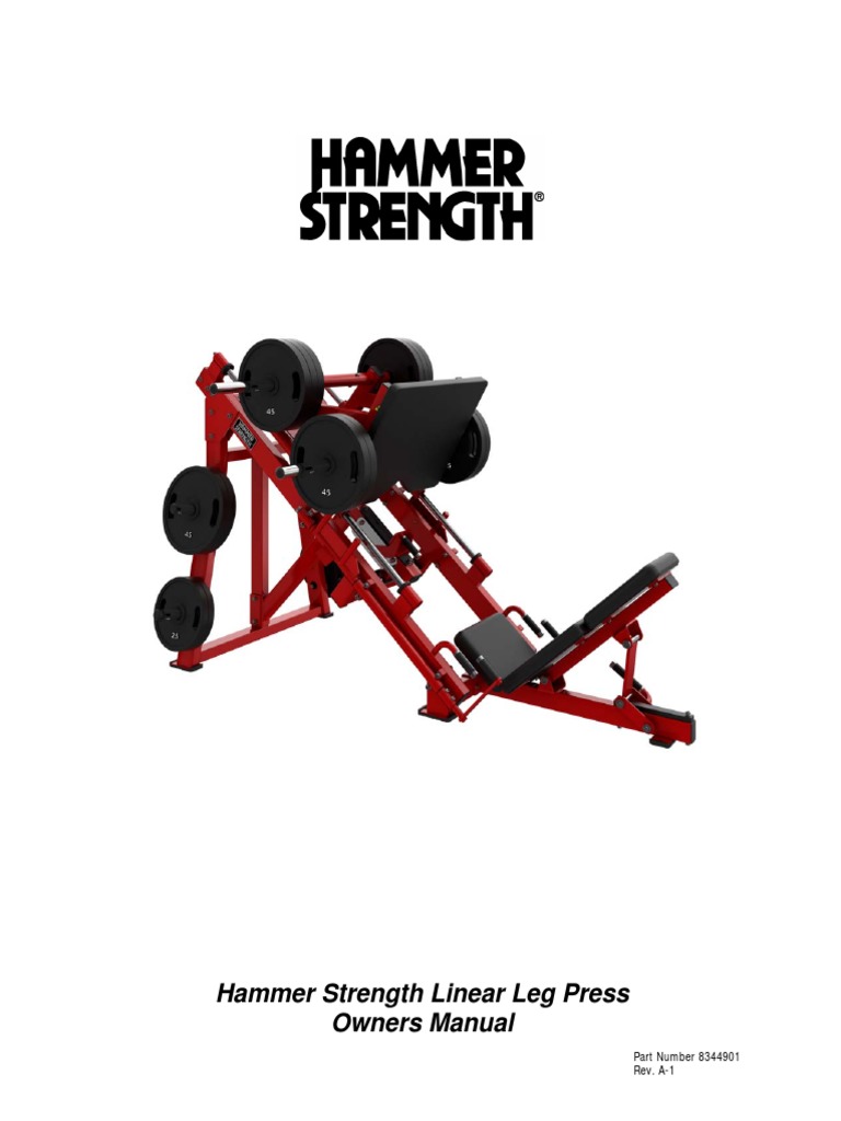Hammer Strength Linear Leg Press Manual | PDF | Bearing (Mechanical ...