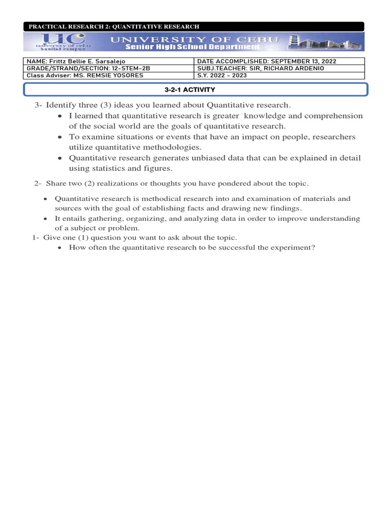 3-2-1 Activity | PDF