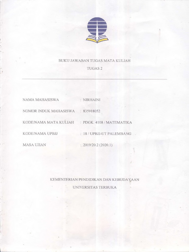 TUGAS PDGK 4108 MATEMATIKA-min | PDF | Teaching Methods & Materials